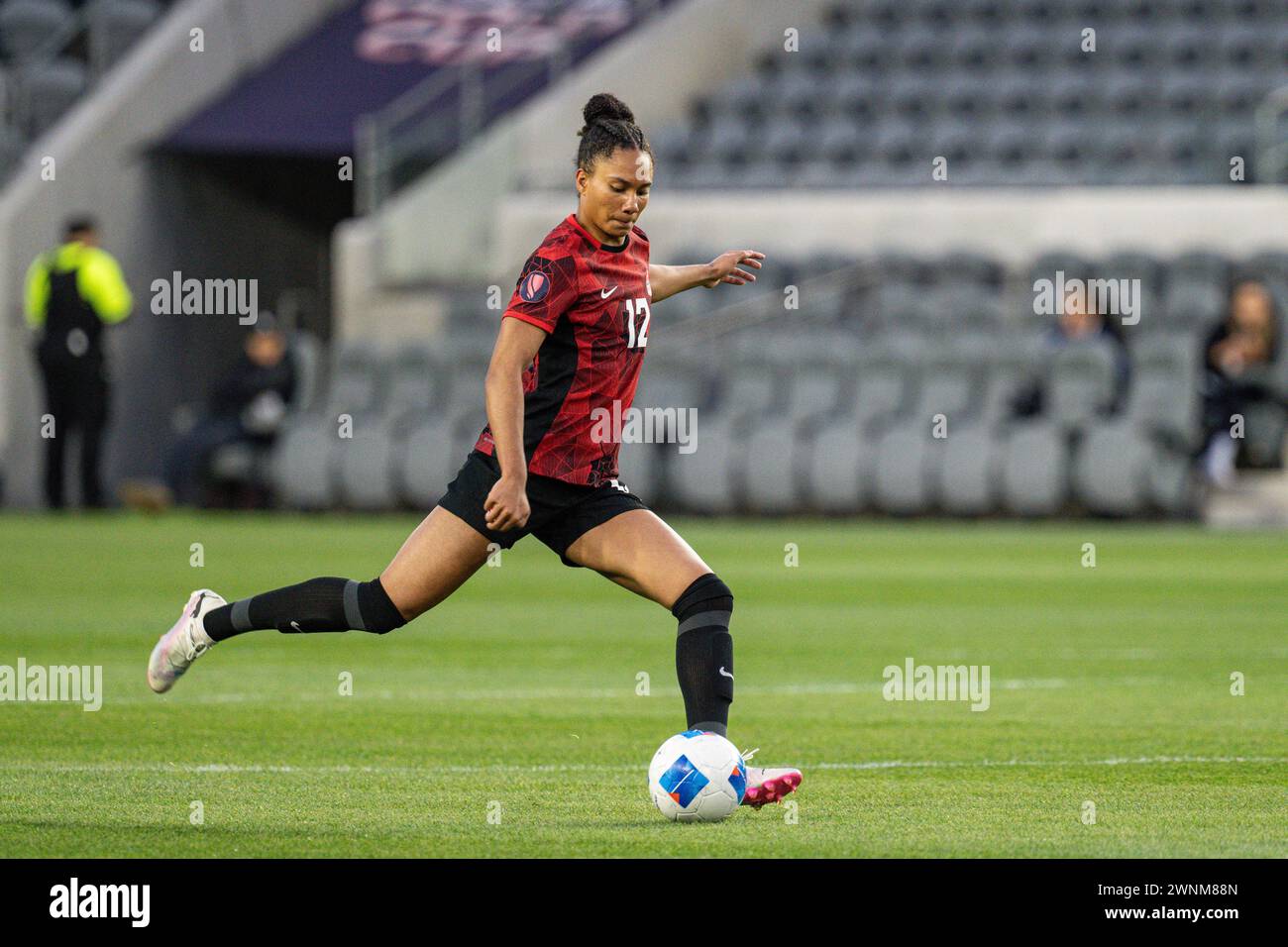 Canada defender Jade Rose (12) during the Concacaf W Gold Cup ...