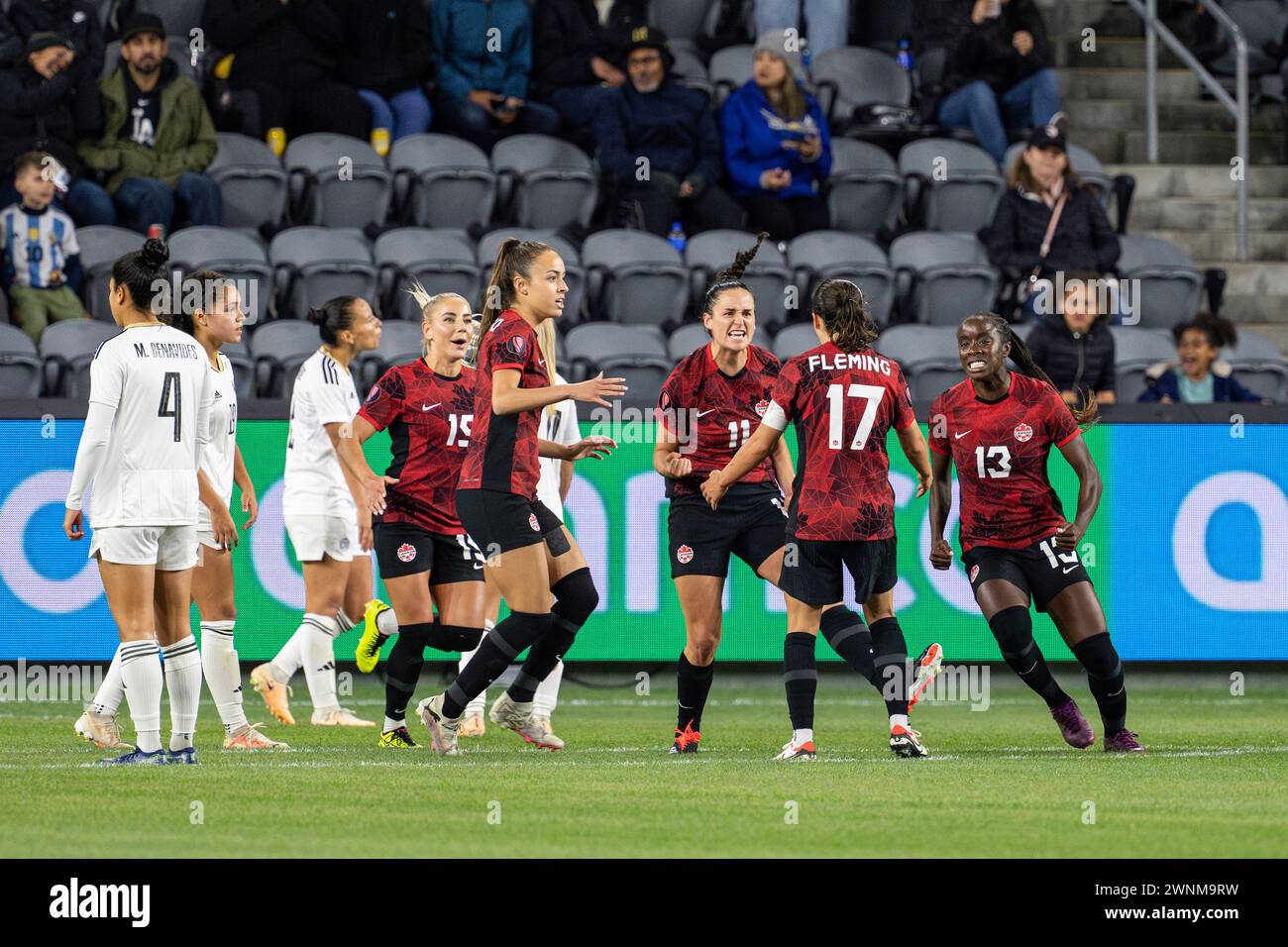 After scoring the winning goal Canada forward Evelyne Viens (11 ...