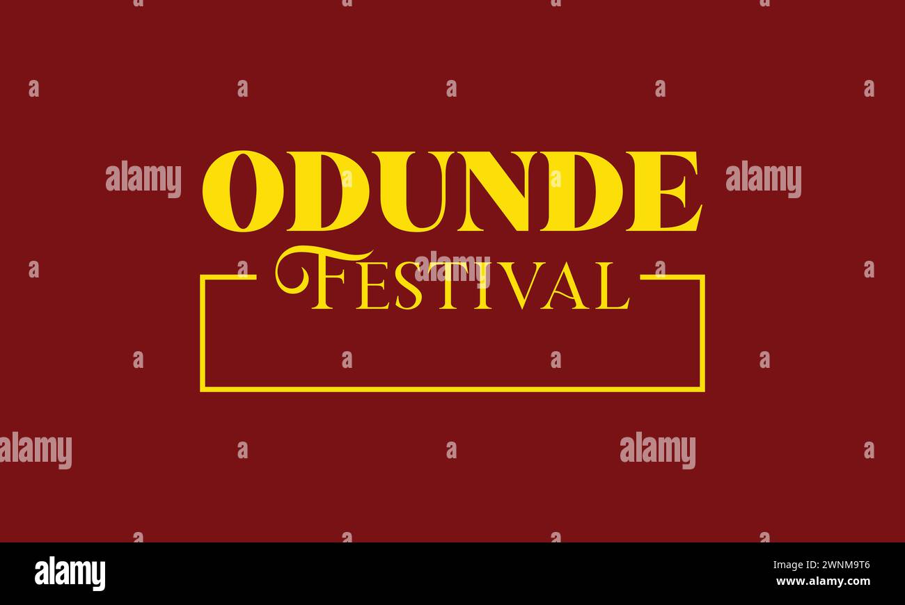 Odunde Festival Text With Colorful Background illustration design Stock ...