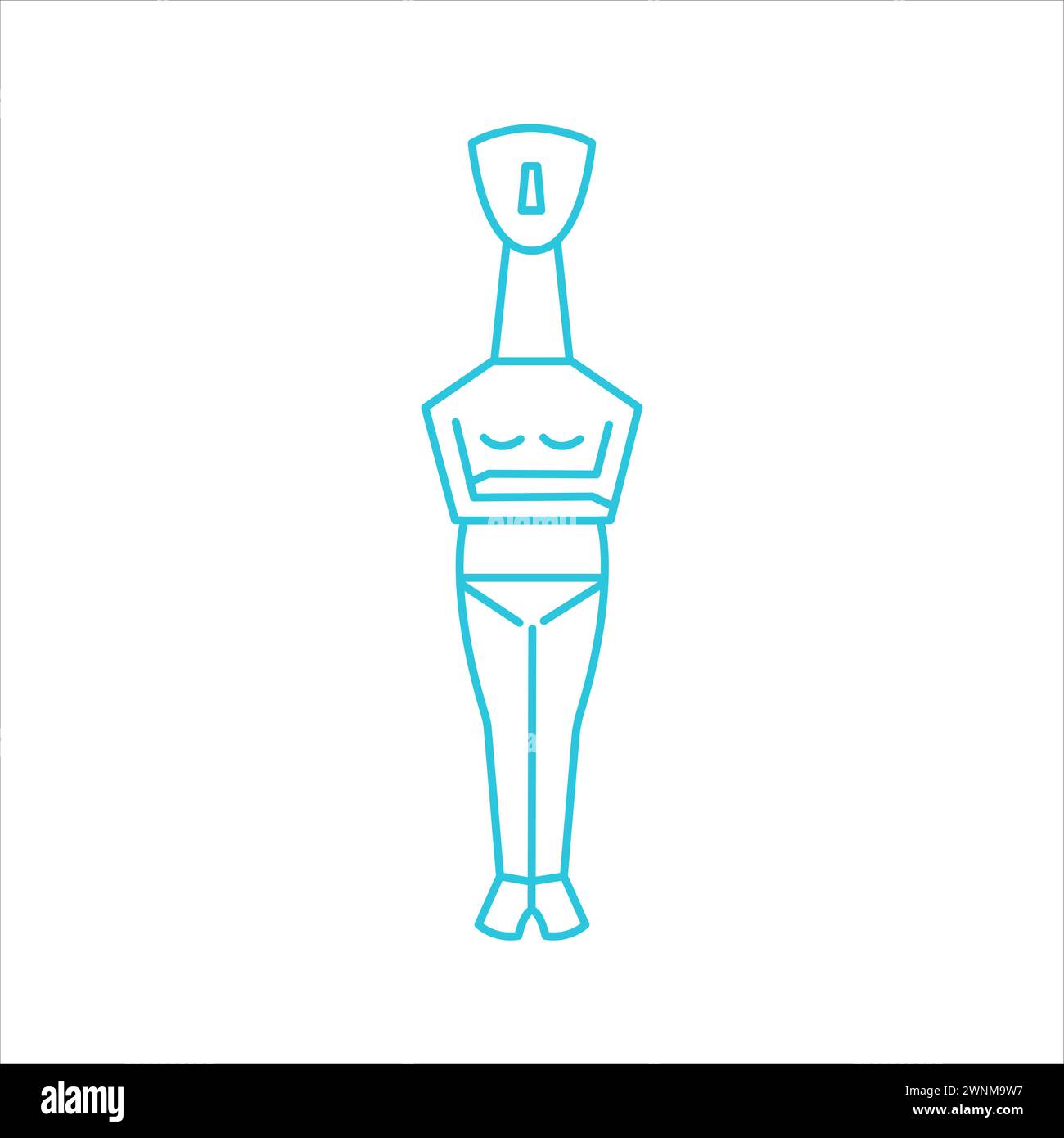 Cycladic art, statue, From blue icon set Stock Vector Image & Art - Alamy