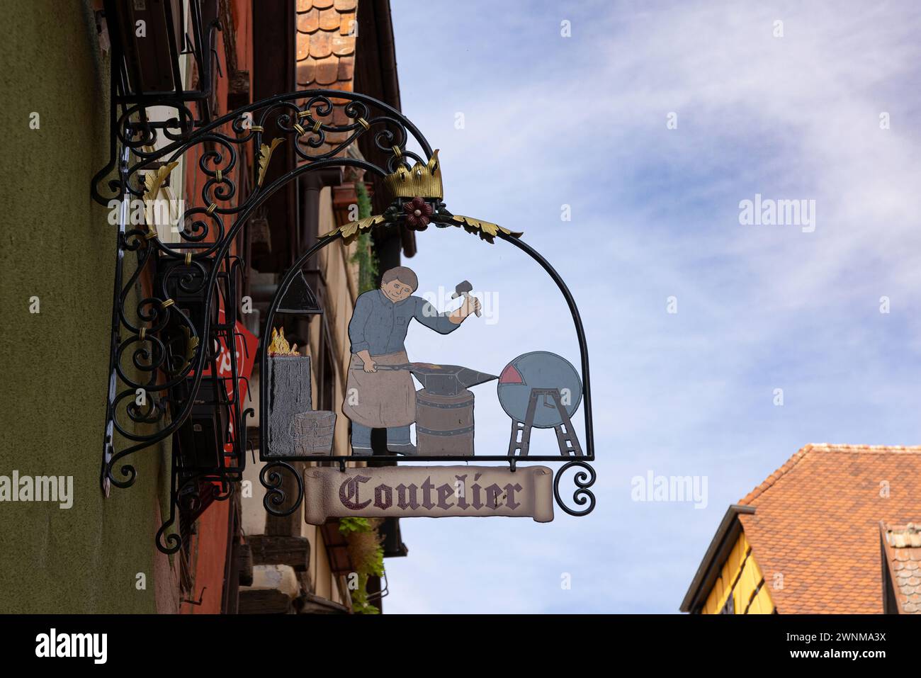 Shop signs in old france hi-res stock photography and images - Alamy