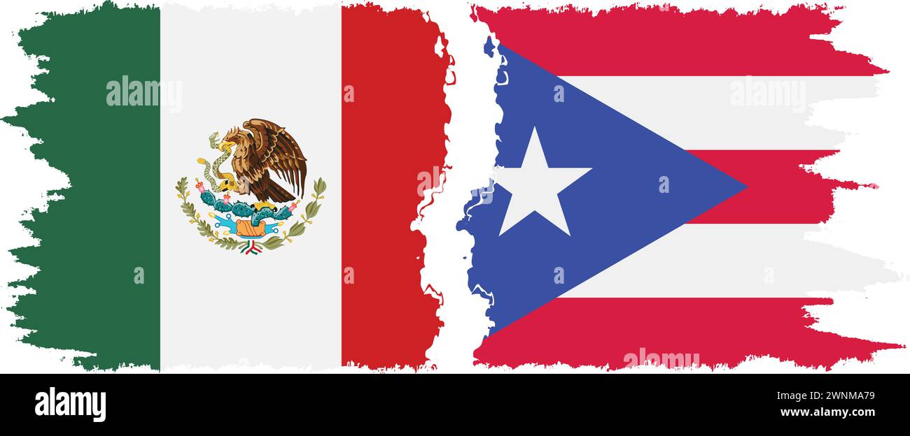 Mexico puerto rico flag Stock Vector Images - Alamy