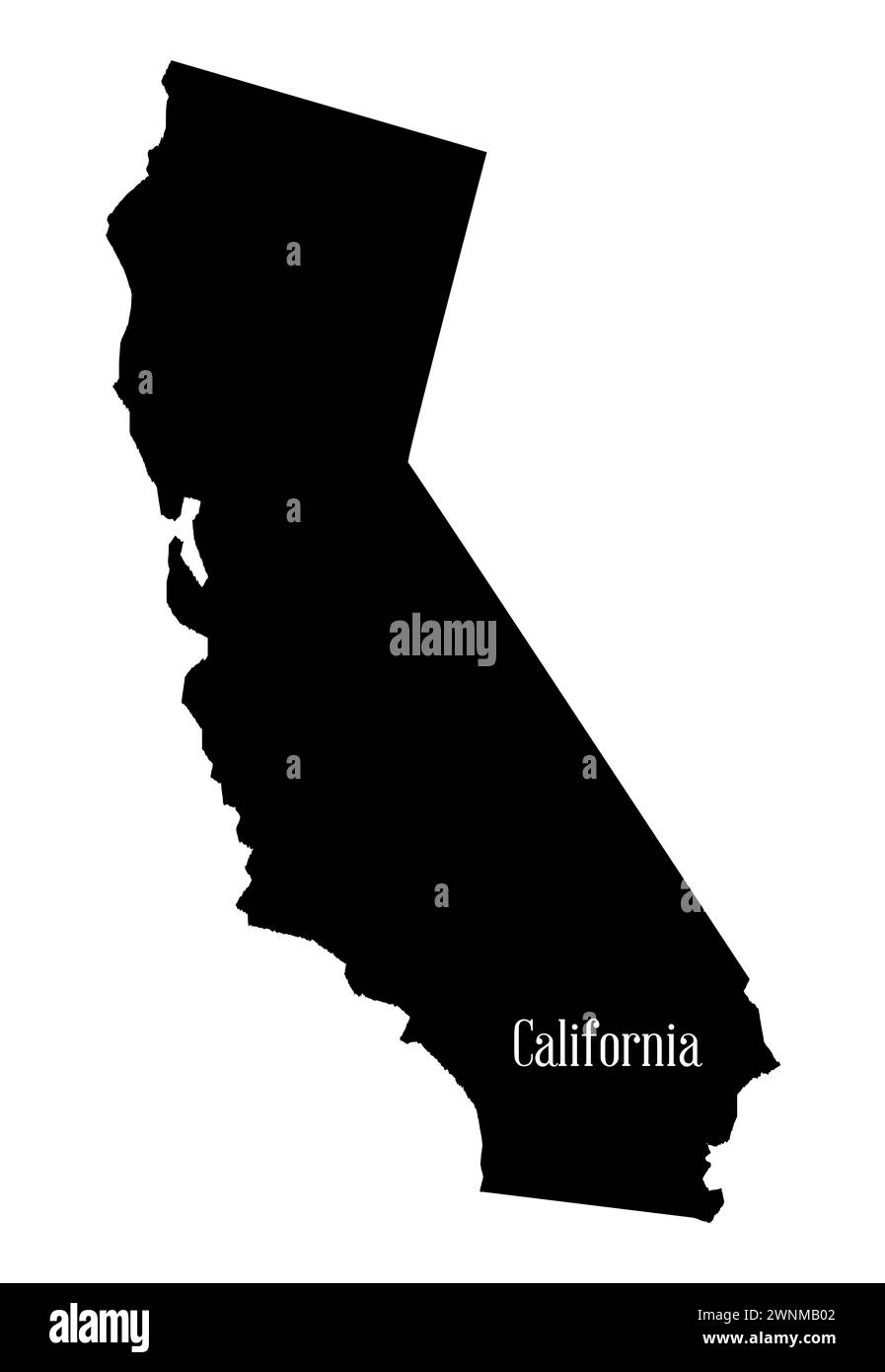 California map outline hi-res stock photography and images - Alamy