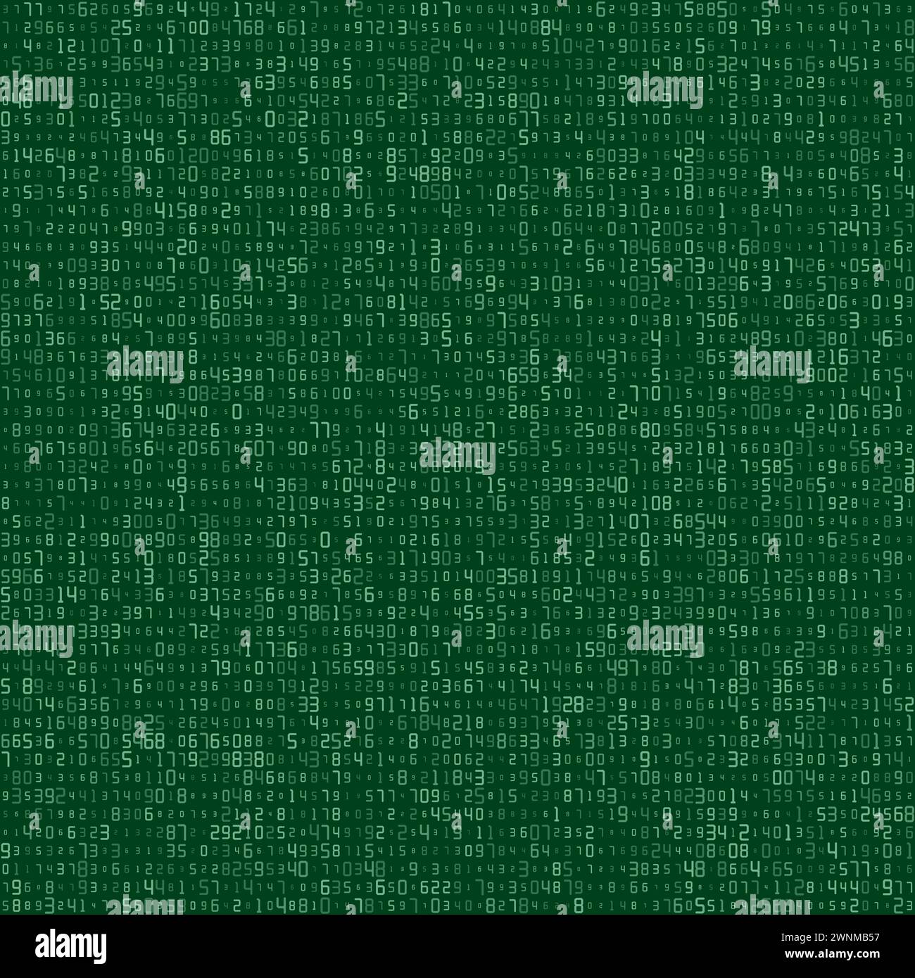 The matrix. A background with a chaotic arrangement of numbers ...
