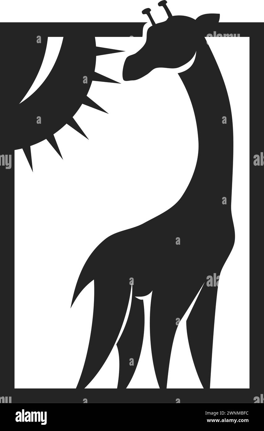 Giraffe Logo template Isolated. Brand Identity. Abstract Vector graphic ...