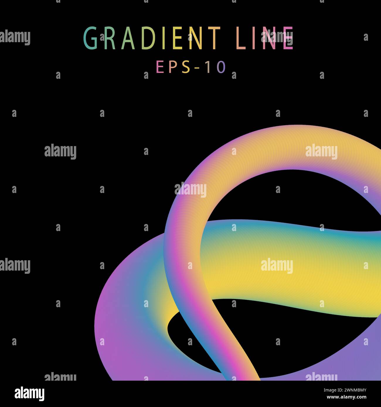 The colorful gradient design creates the illusion of volume. A dynamic ...
