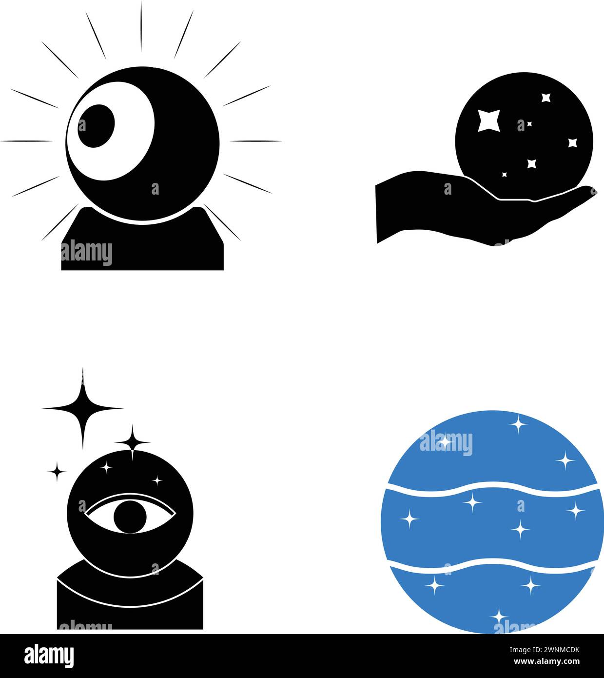 Magic crystal fantasy Stock Vector Images - Alamy