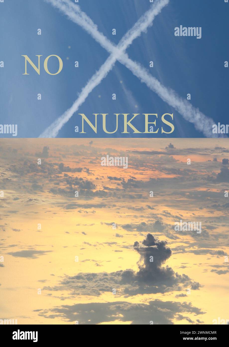 No war. No Nukes. Ukraine war. Russia special military operation. Signs ...