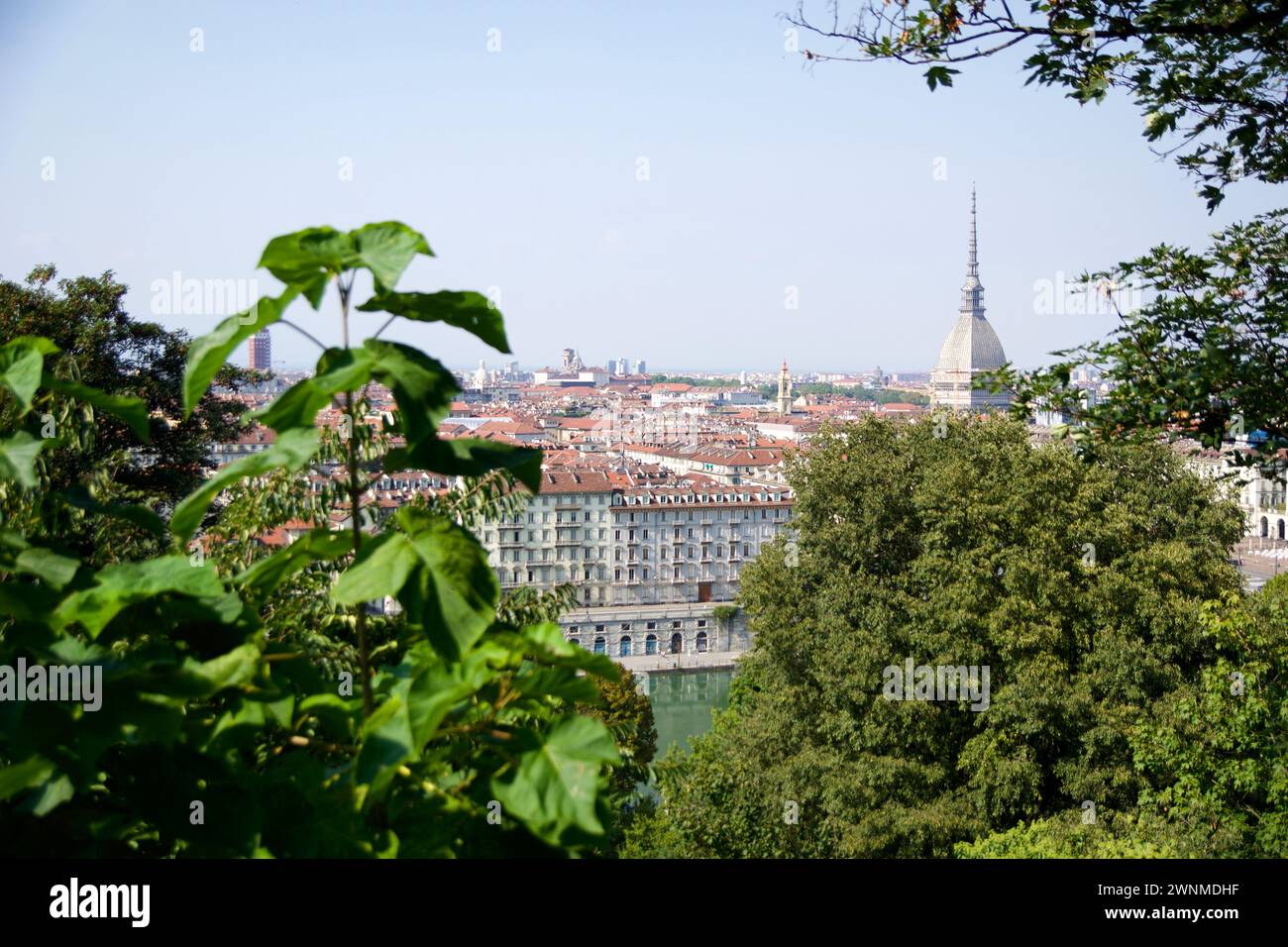 TURIN, ITALY - 15 SEP 2019: Panoramic view of the Turin skyline from ...