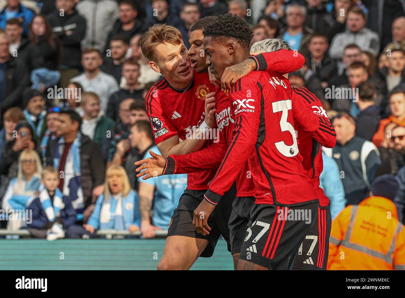 Manchester, UK. 03rd Mar, 2024. Marcus Rashford of Manchester United ...