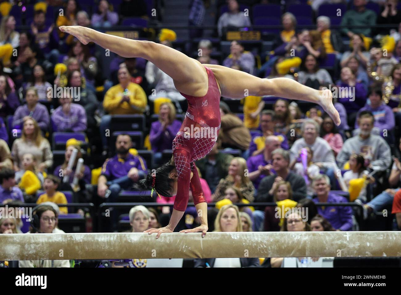 Baton Rouge, LA, USA. 01st Mar, 2024. Alabama's Luisa Blanco competes ...