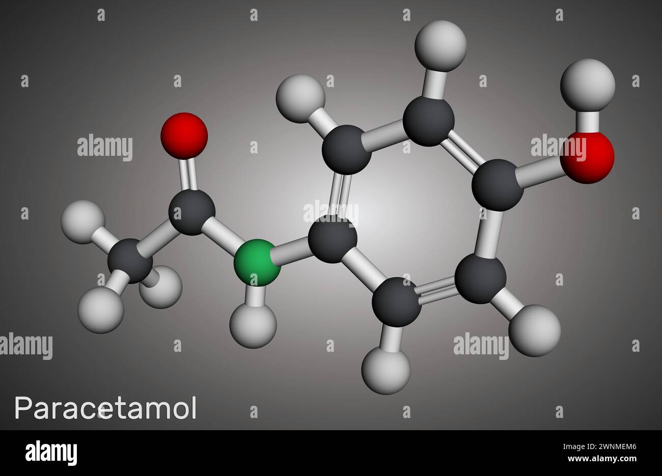 Paracetamol Acetaminophen Molecule It Is Is A Non Opioid Analgesic And Antipyretic Agent