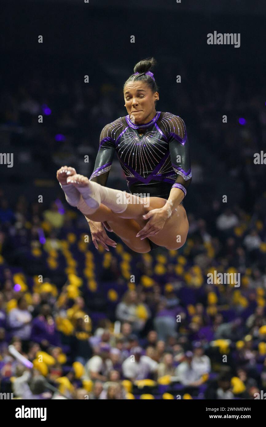 Baton Rouge, LA, USA. 01st Mar, 2024. LSU's Haleigh Bryant competes on ...
