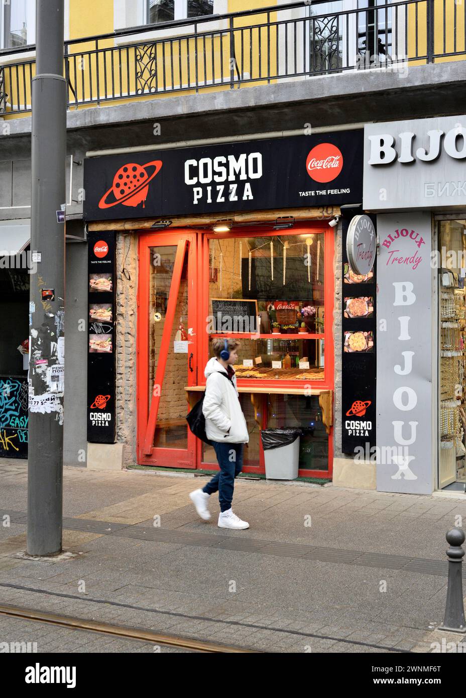 Cosmo Pizza take away street food venue in downtown Sofia Bulgaria ...
