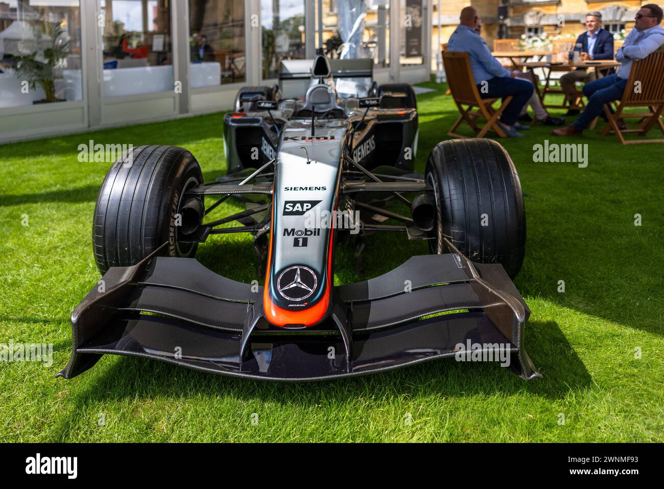 McLaren - Mercedes Formula 1 racing car on display at the Salon Privé ...
