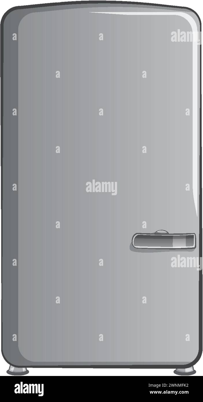 Vector illustration of a standalone modern fridge Stock Vector Image ...