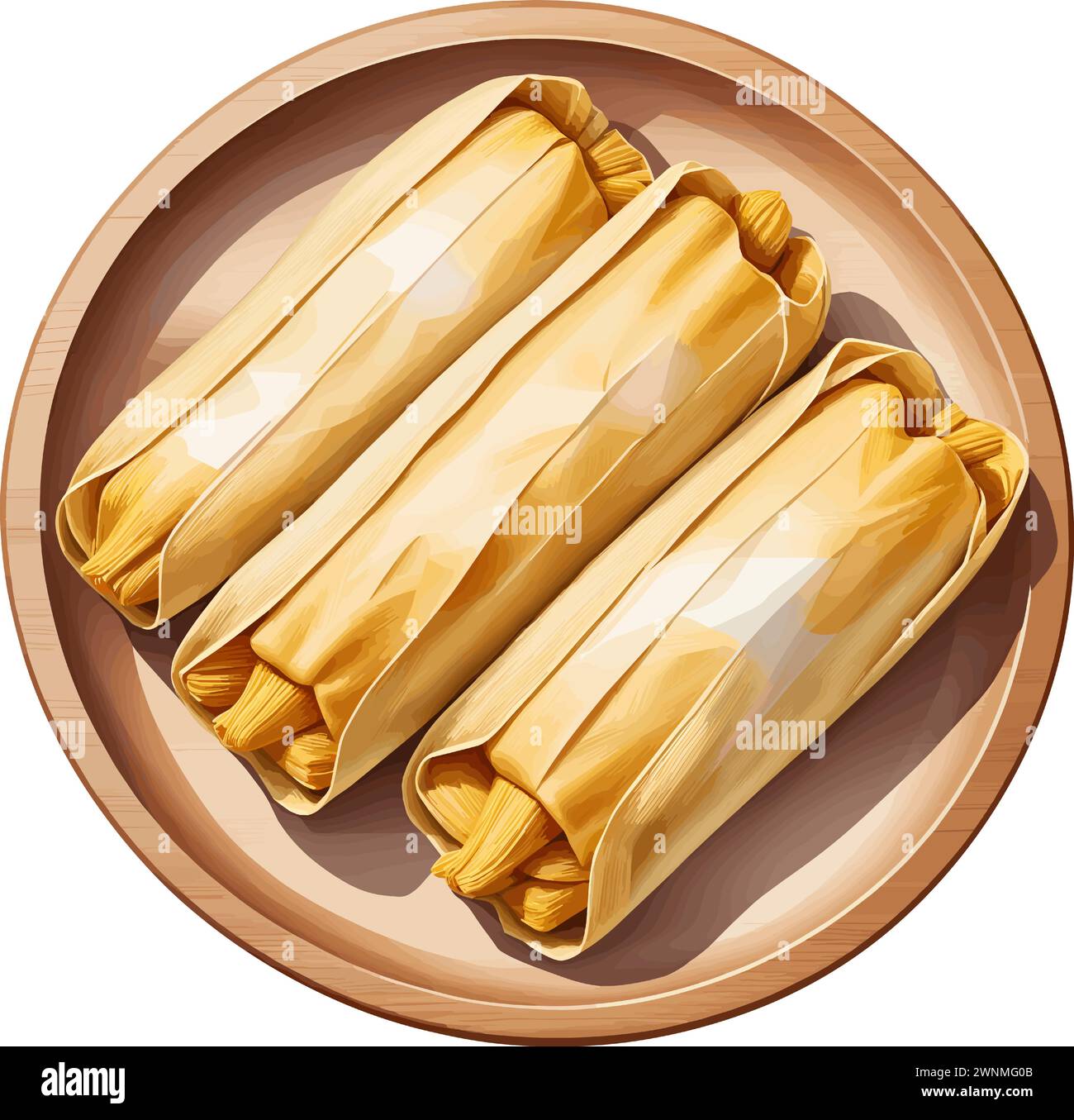 Plain tamales illustration, design element for traditional Mexican food ...