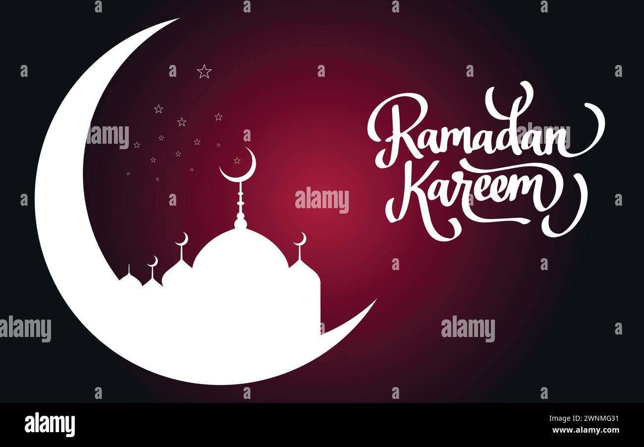 Ramadan Kareem Vector Illustration for Banner and Social Media Posts ...