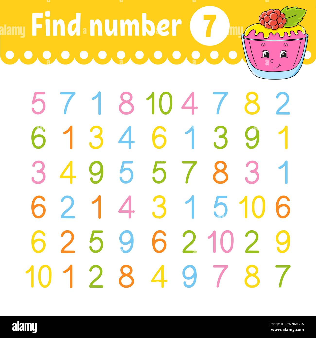 Find number. Education developing worksheet. Activity page with ...
