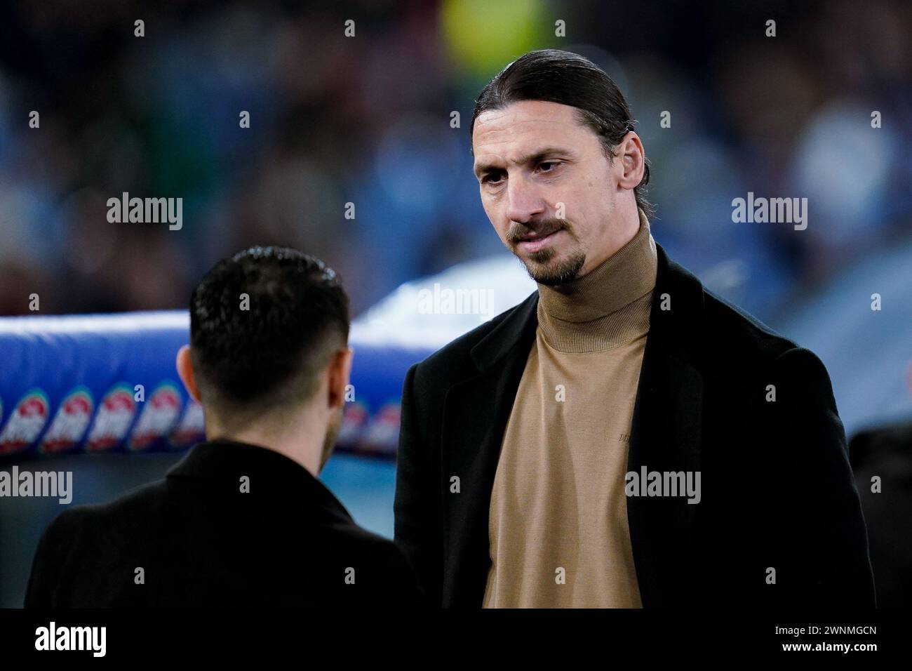 Zlatan Ibrahimovic of AC Milan looks on during the Serie A TIM match ...