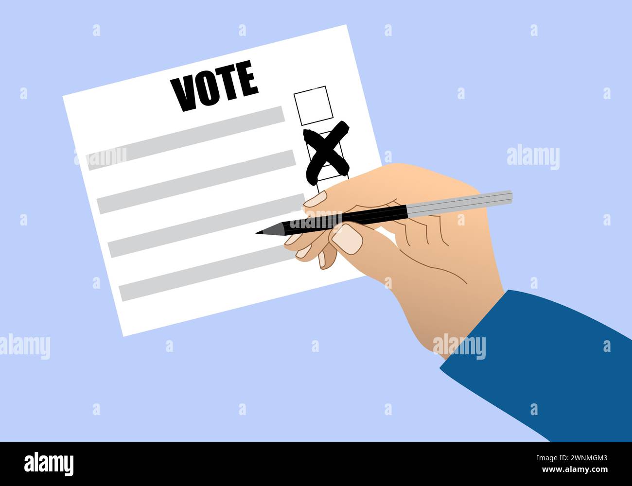 Marking the vote Stock Vector Images - Alamy