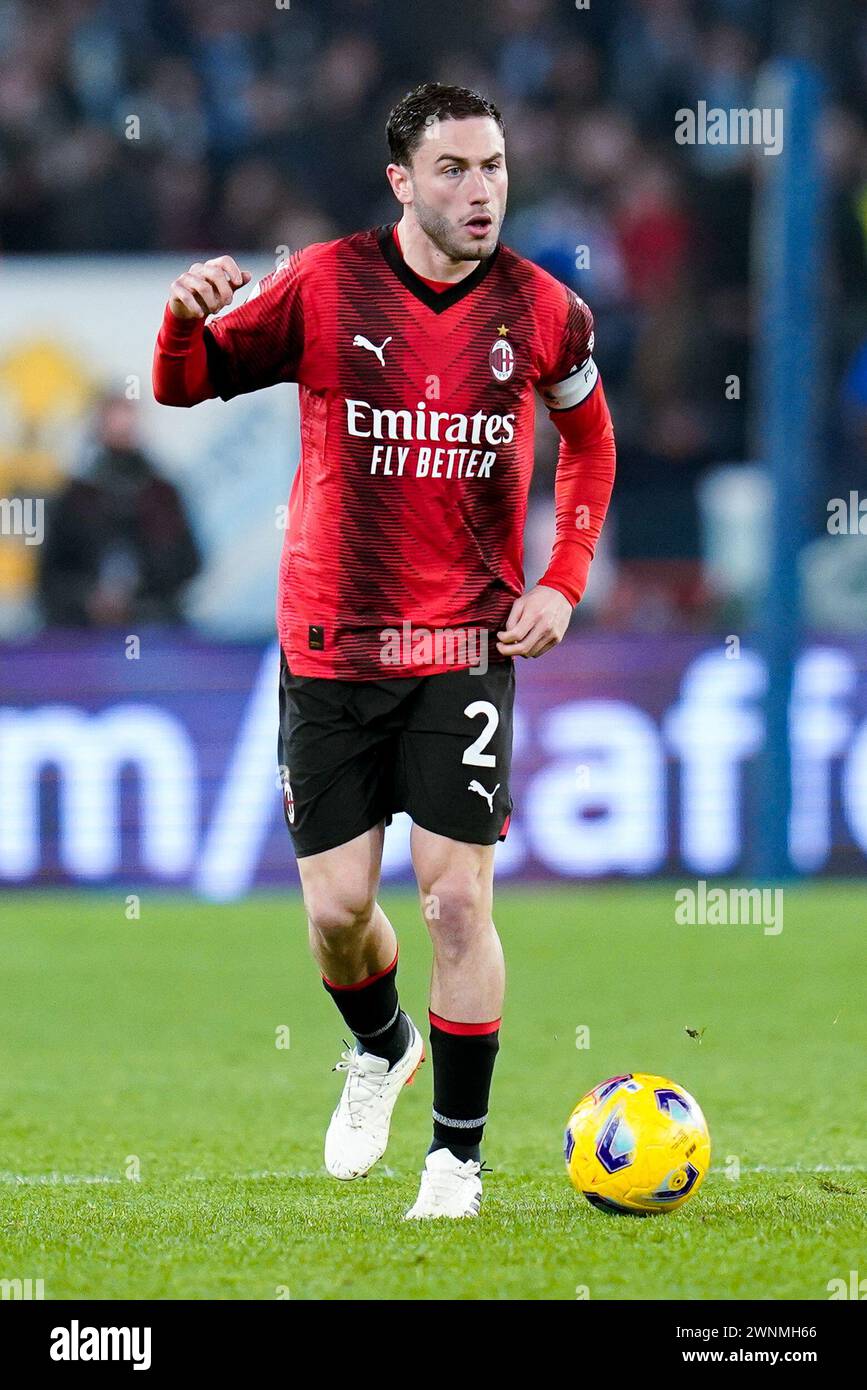 Rome, Italy. 01st Mar, 2024. Davide Calabria of AC Milan during the ...