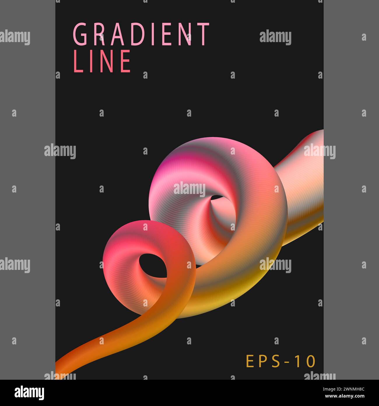 The colorful gradient design creates the illusion of volume. A dynamic ...