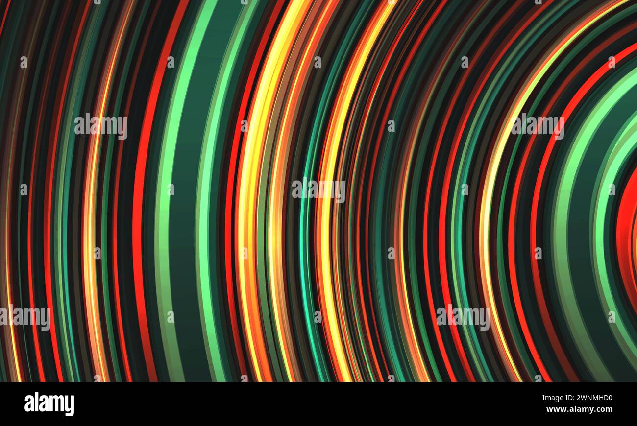 Colorful abstract background with dynamic curve shapes and circles. Vector illustration graphic ...