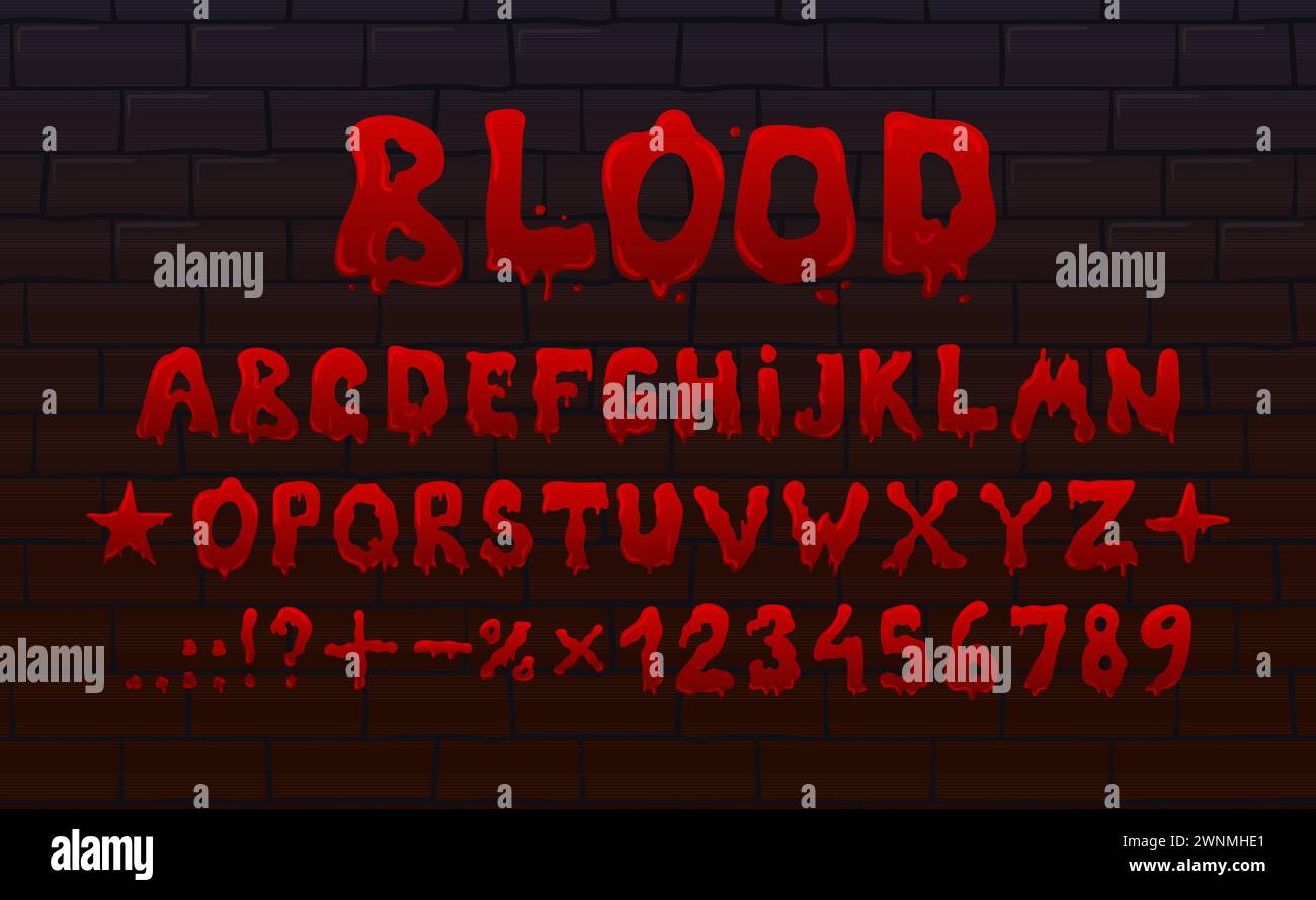 Horror Fonts Alphabet