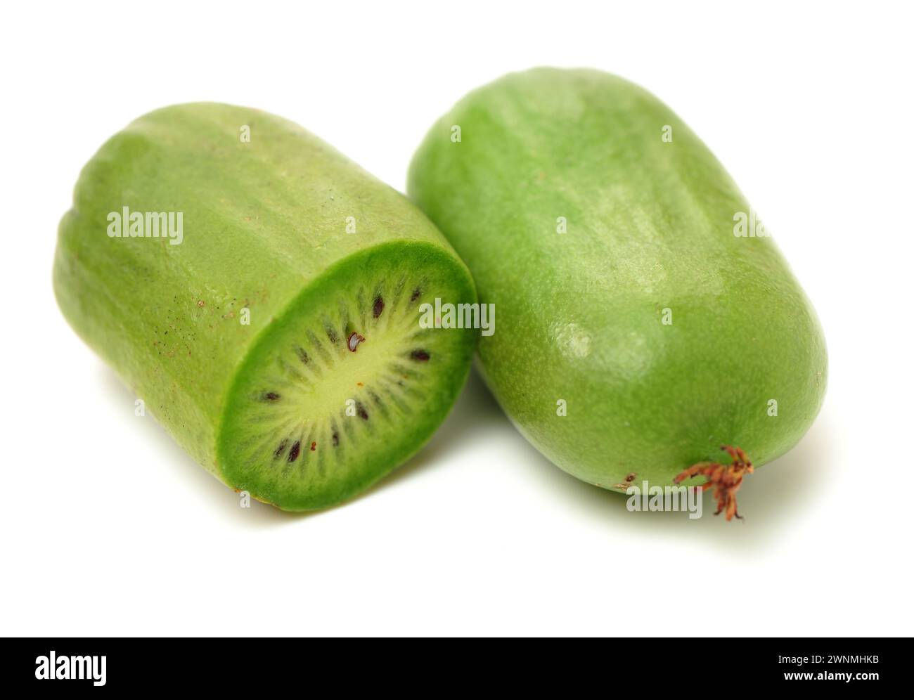 mini kiwi baby fruit (actinidia arguta) on white background Stock Photo ...