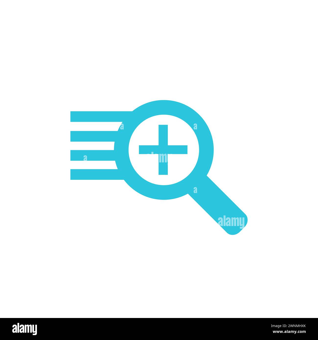 Magnifying glass line blue Stock Vector Images - Alamy