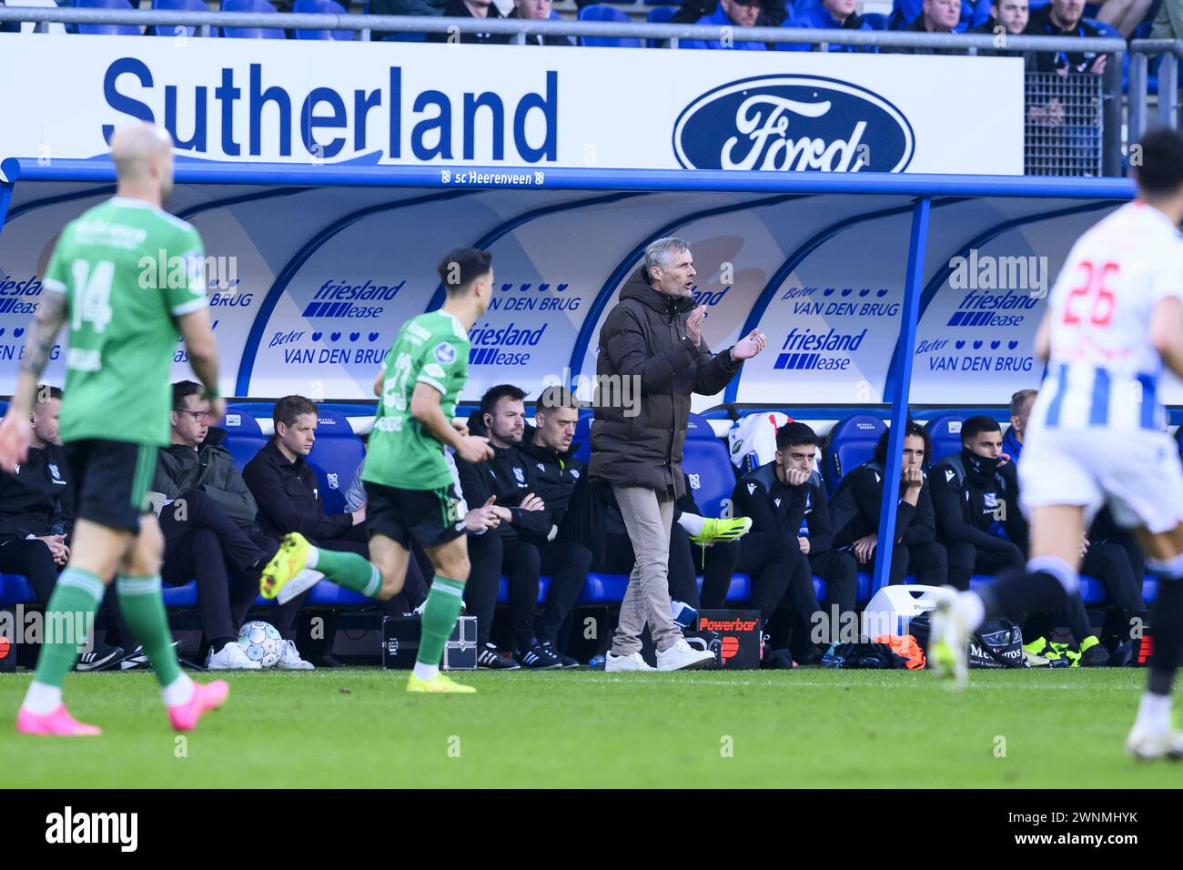 HEERENVEEN - (m) SC Heerenveen coach Kees van Wonderen during the Dutch ...