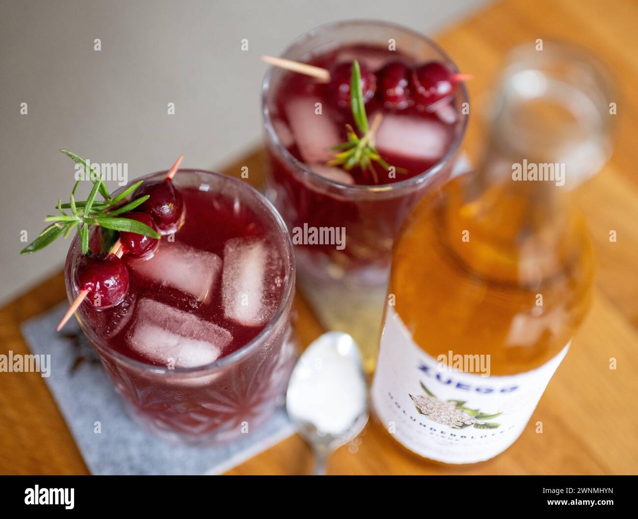Berlin, Germany. 03rd Mar, 2024. Two glasses of the trendy drink ...