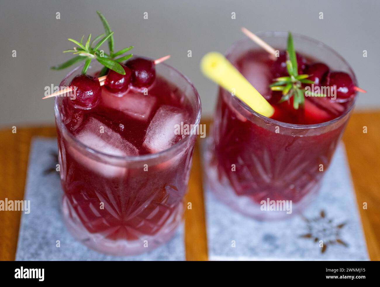 Berlin, Germany. 03rd Mar, 2024. Two glasses of the trendy drink ...