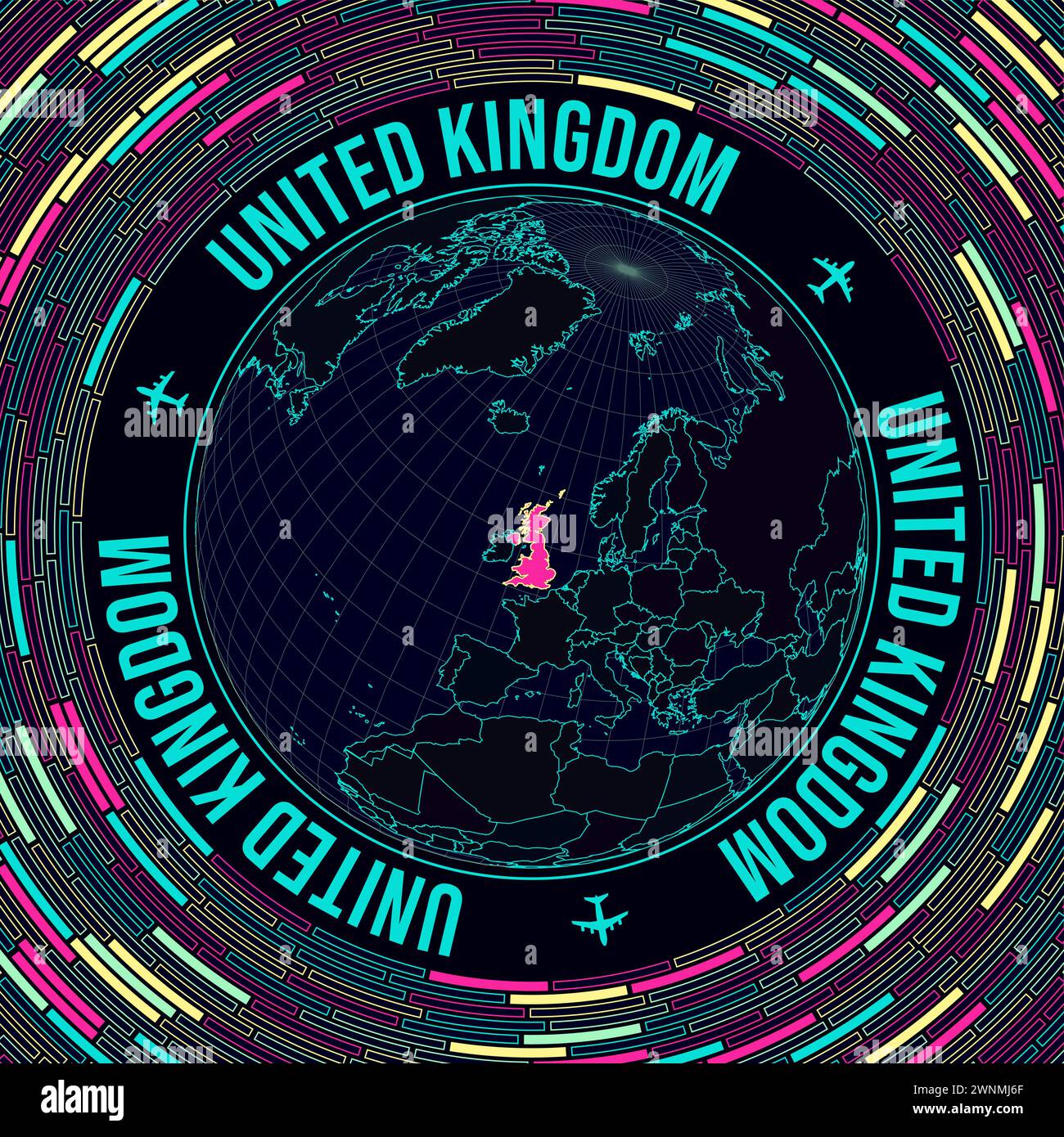 Futuristic uk map hi-res stock photography and images - Alamy