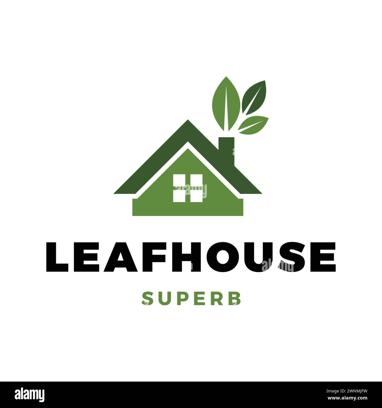 Eco Friendly House or Leaf House Icon Logo Design Template Stock Vector ...