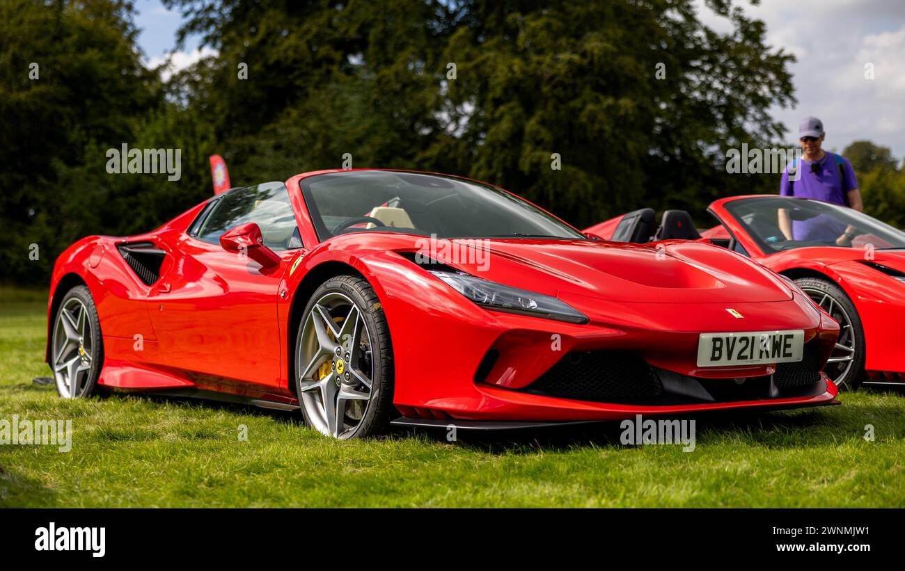 2021 Ferrari F8 Spider, on display at the Salon Privé Concours d ...