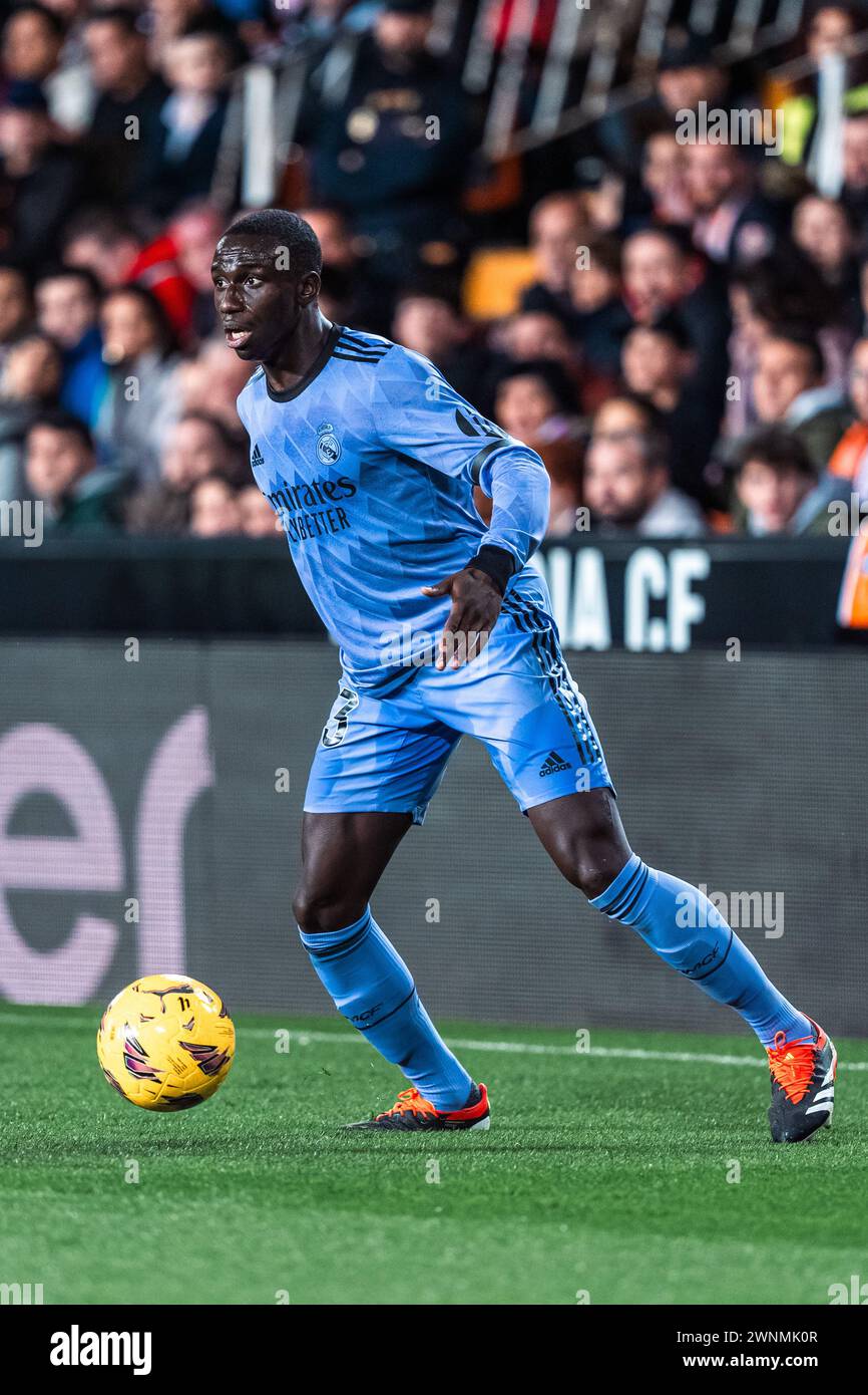 Ferland Mendy of Real Madrid during the Spanish championship Liga ...