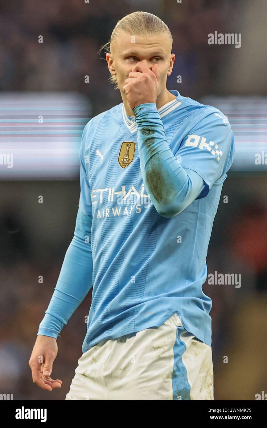 Erling Håland of Manchester City during the Premier League match ...
