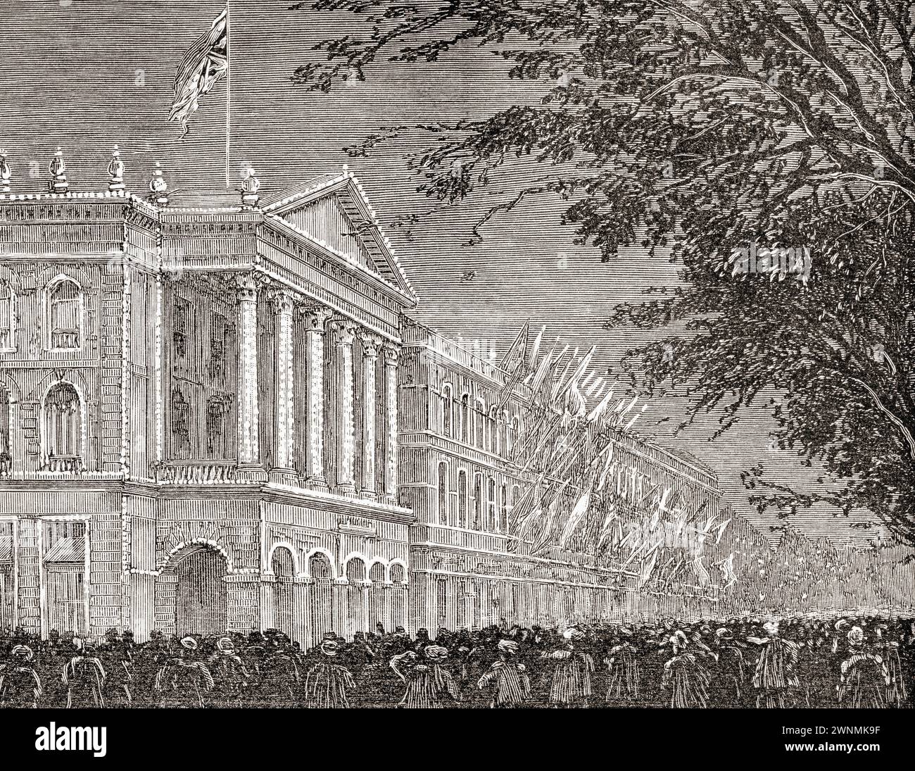 Queen Victoria's Golden Jubilee celebrations in Rampart Row, South ...