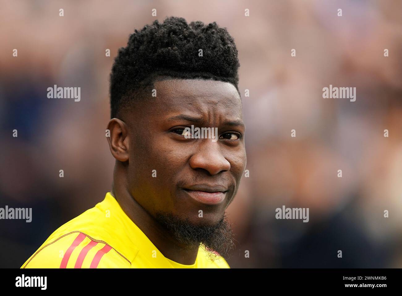 Manchester United goalkeeper Andre Onana during the Premier League ...