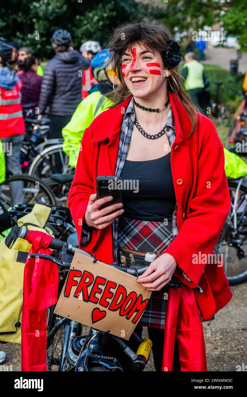 London, UK. 3rd Mar, 2024. The LCC (London Cycling Campaign) Freedom to ...