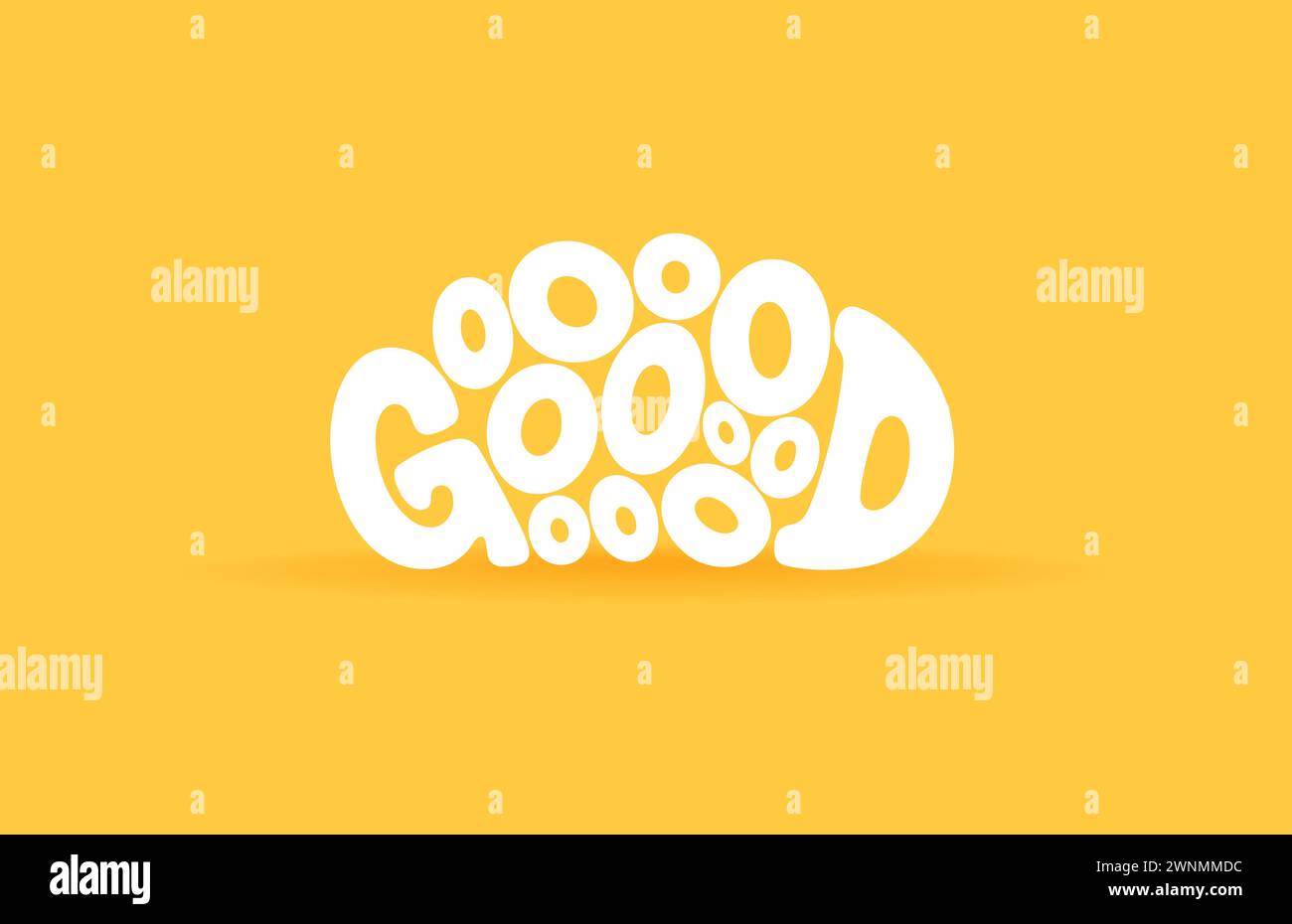 Cool lettering the word - GOOD. Fun handwritten label design. Ready ...