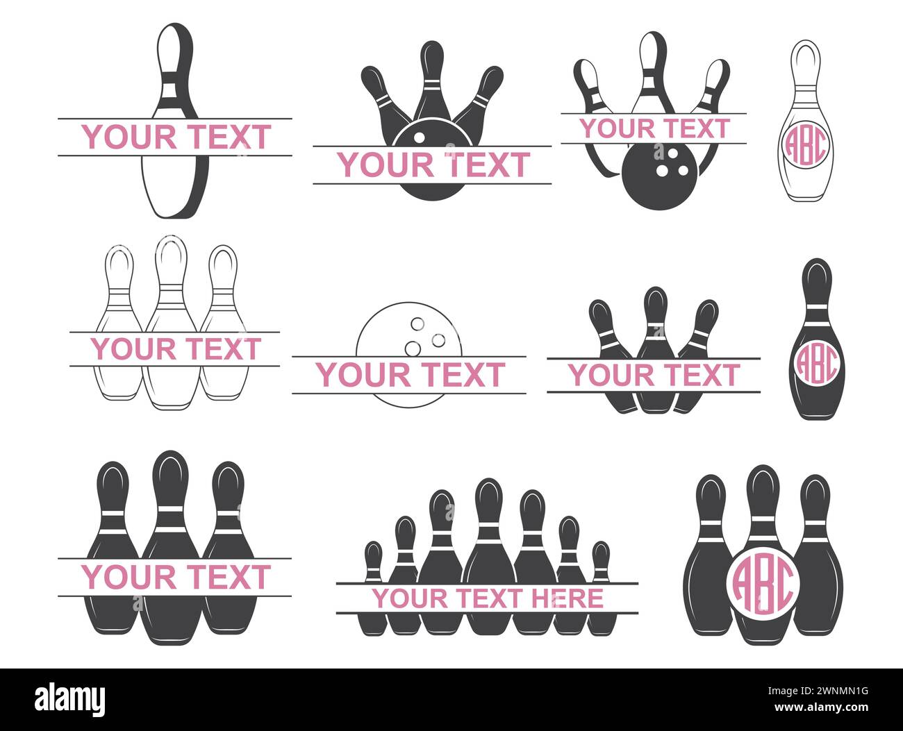 Bowling Vector, Bowling clipart, Peace love bowling, Bowling pin ...