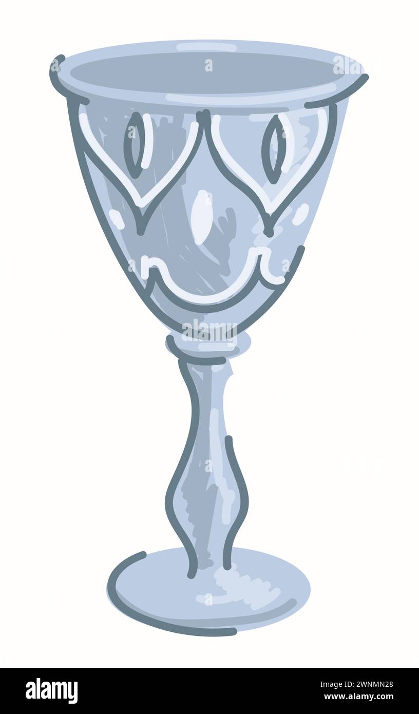 Crystal goblet with ornaments and decorations Stock Vector Image & Art ...