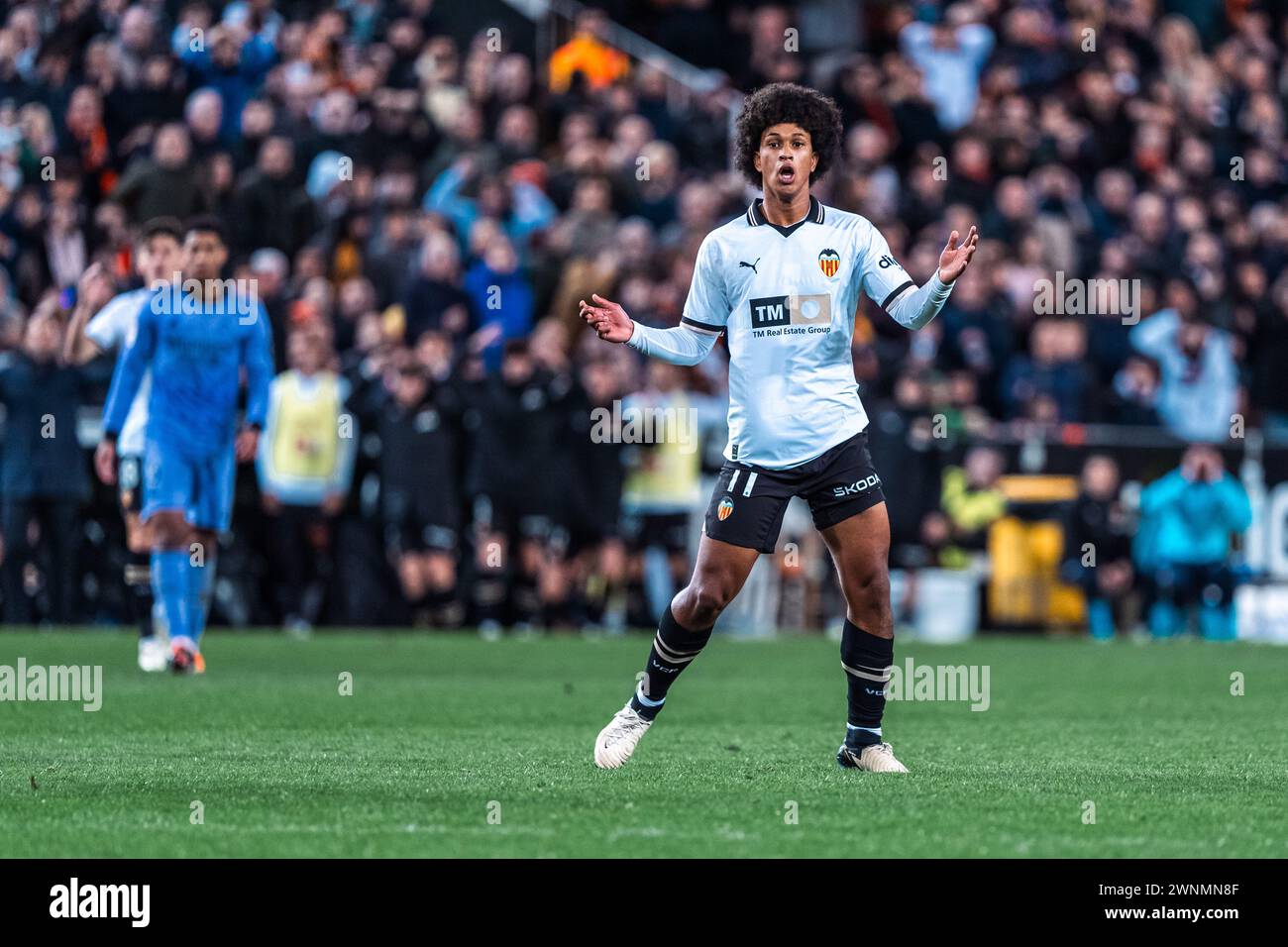 Peter Federico of Valencia during the Spanish championship Liga ...