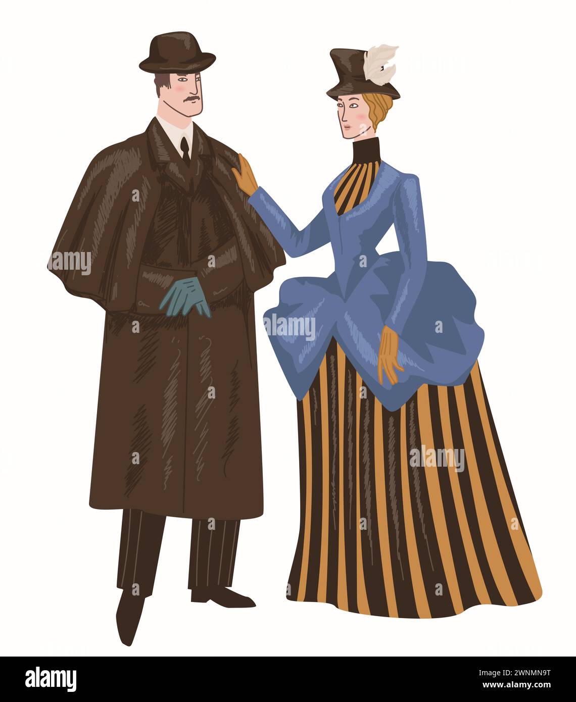 People wearing victorian clothes Cut Out Stock Images & Pictures - Alamy