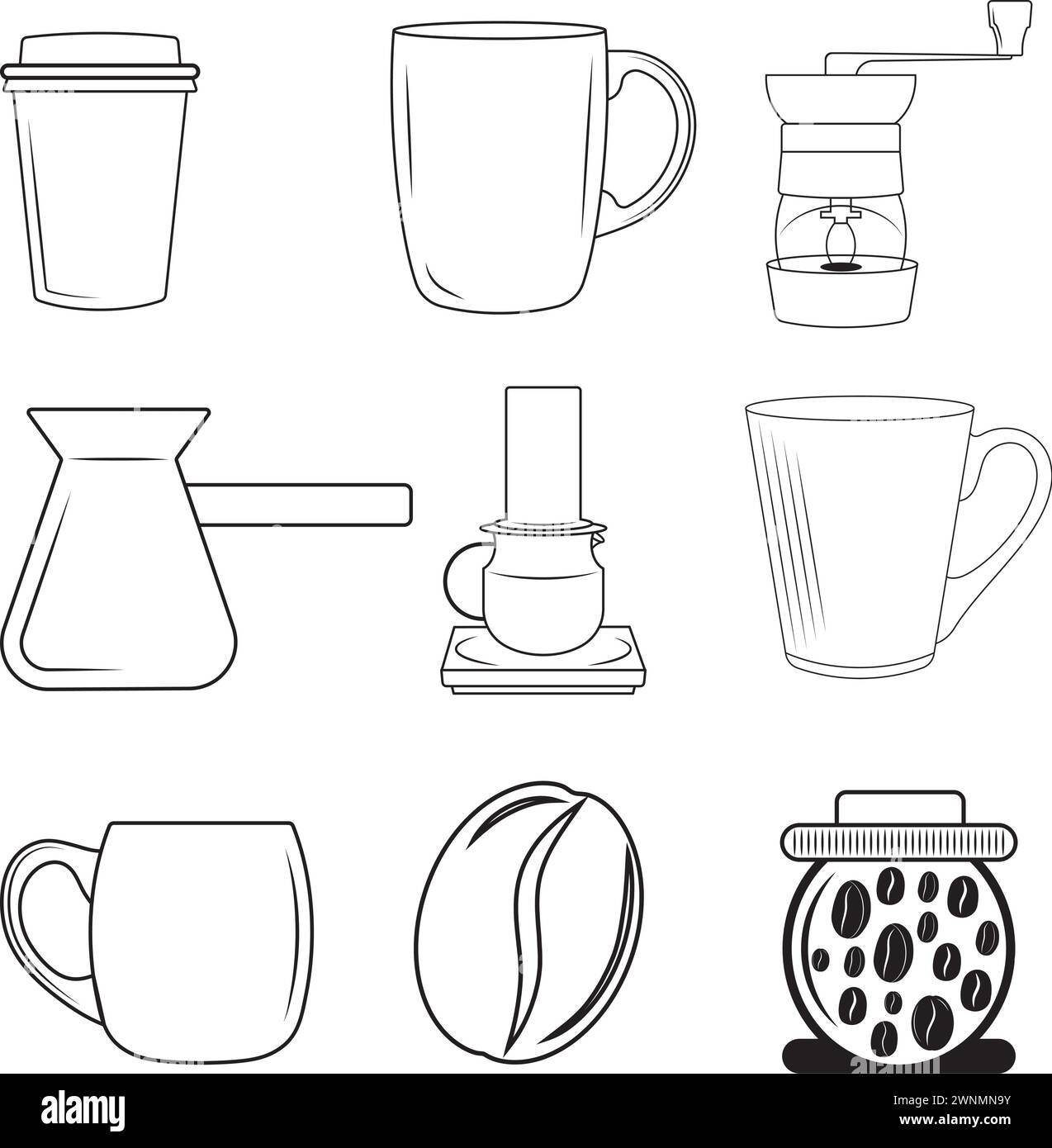 Coffee Vector, Coffee Cup Outline, coffee cups, Coffee Outline, Paper ...