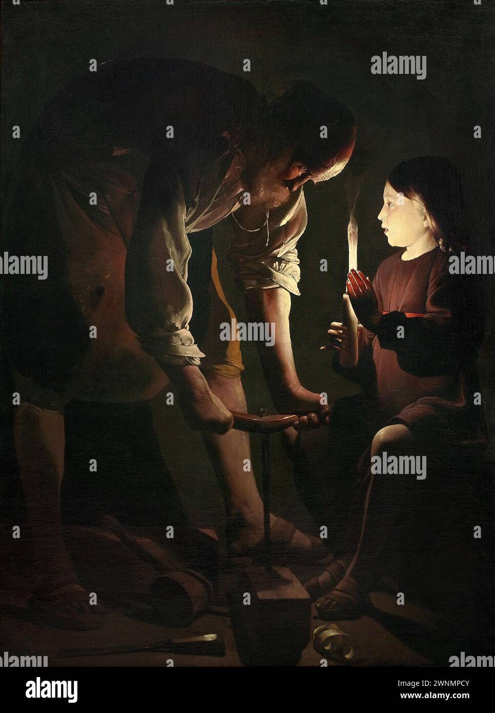 Joseph the Carpenter is an oil painting by Georges de La Tour created ...