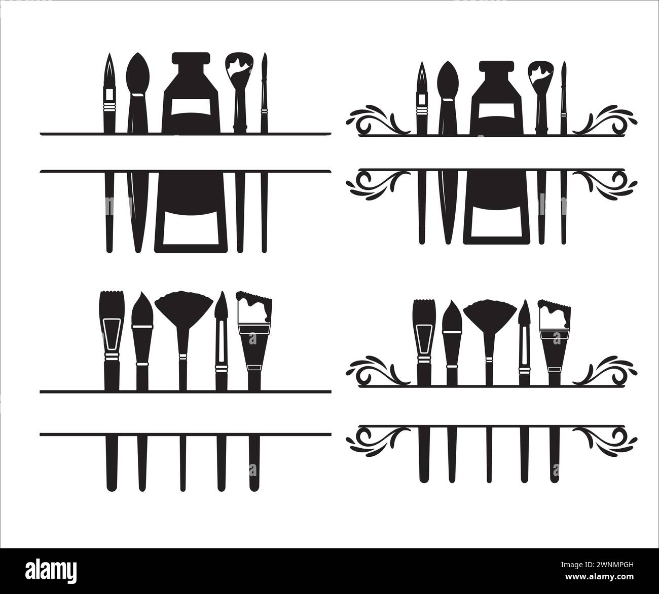 Heartbeat artist Vector, art supplies, Artist Silhouette, artist brush ...